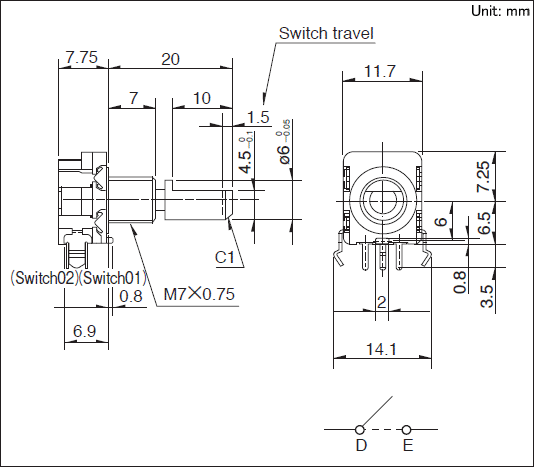 EC11B15242B1-Alps-alps开关-Alps经销-Alps传感器-电子元器件、现货开关